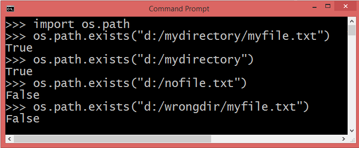 How To Check That A File Or Directory Exists With Python