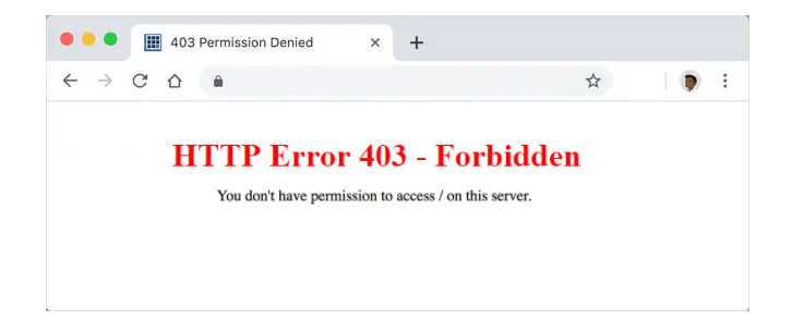 How To Fix A 403 Forbidden Error